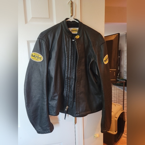 Bates | Jackets & Coats | Used Bates Black Leather Motorcycle Jacket ...